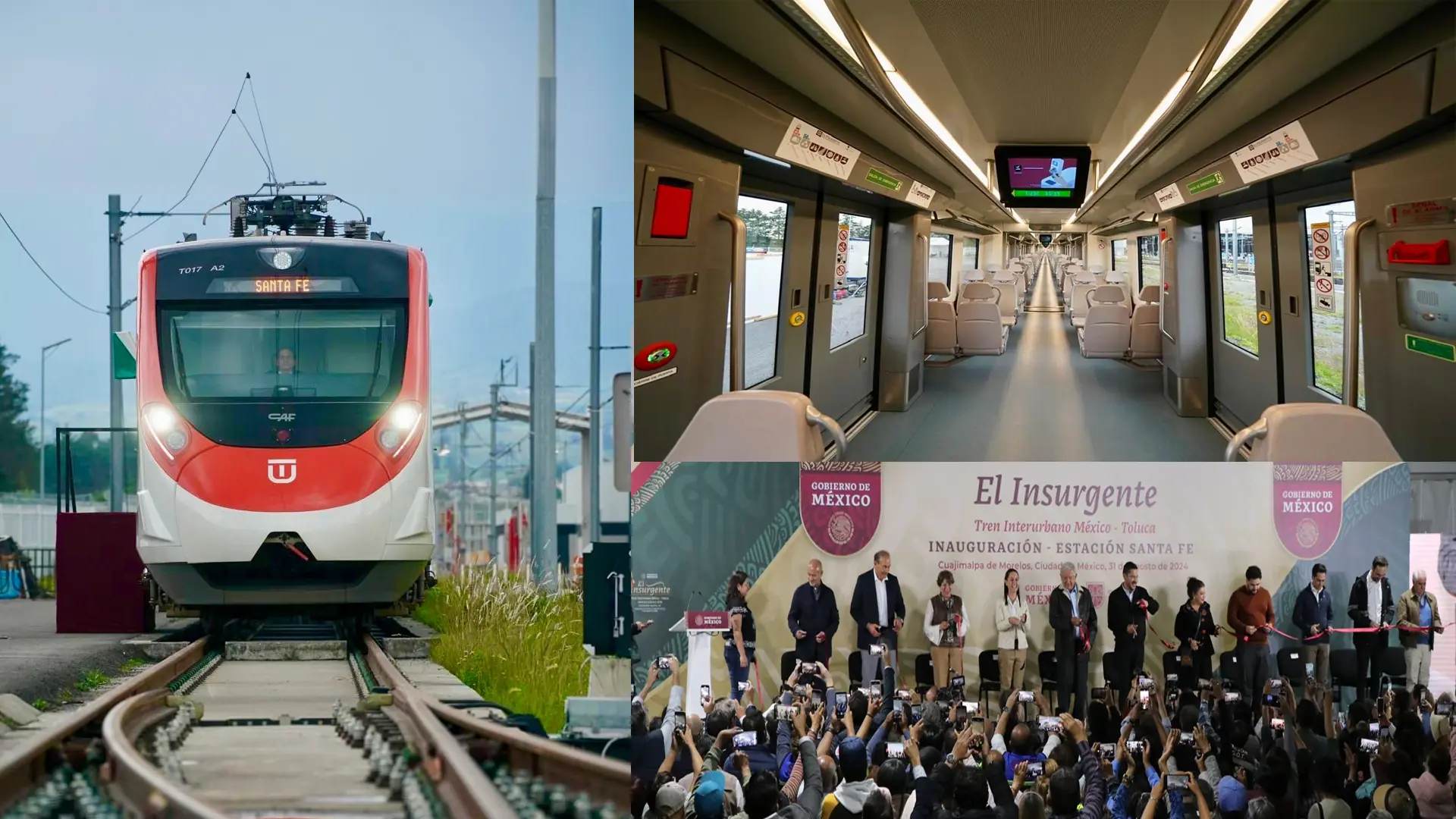 Gran Inauguración de la Segunda Etapa del tren “El Insurgente” en CDMX | Estación Santa Fe ...